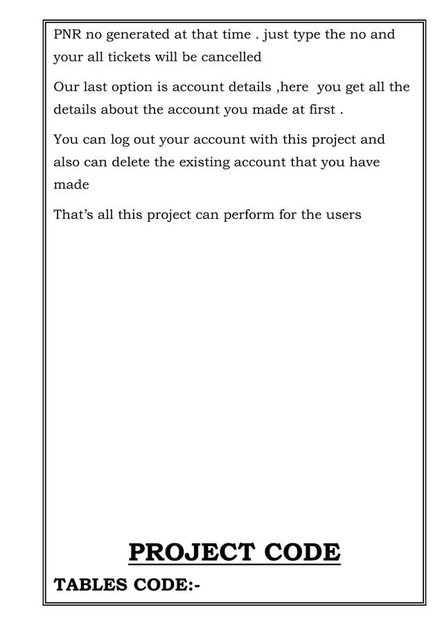 COMPUTER SCIENCE PROJECT OF RAILWAY RESERVATION SYSTEM PYTHON ...