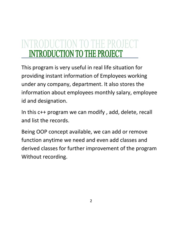 Computer science project work | PDF