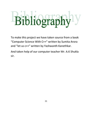 Computer science project work | PDF