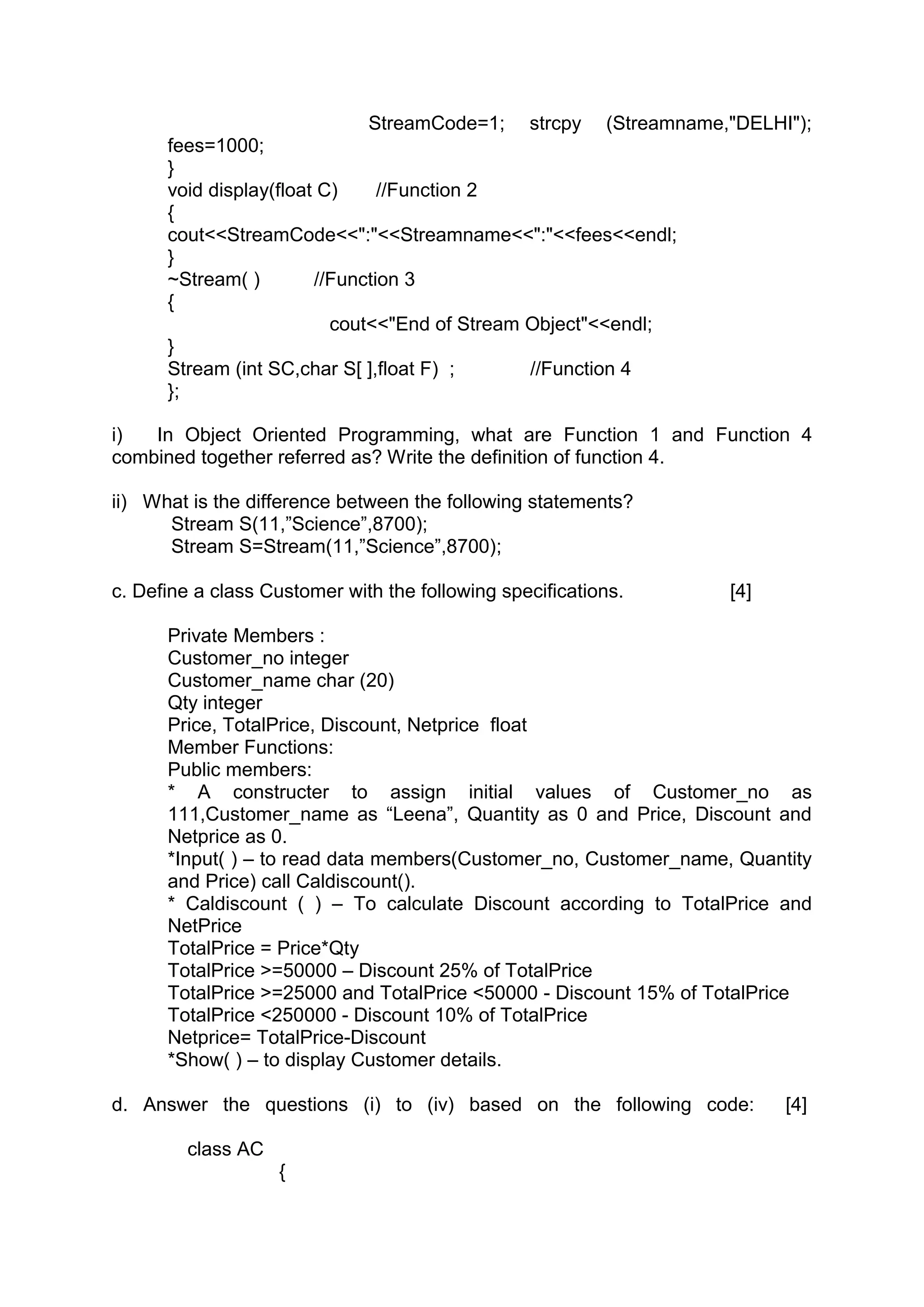 Computer Science Sample Paper 2015 | PDF | Programming Languages | Computing