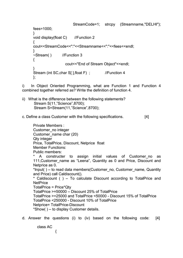 Computer Science Sample Paper 2015 | PDF | Programming Languages ...