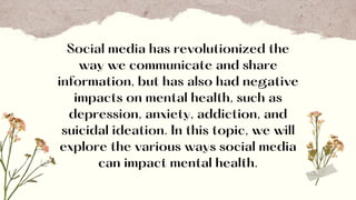 Bad Impacts of Social Media on Mental Health | PDF