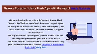 Computer Science Thesis Topics in Sheffield.pptx | Artificial Intelligence | Technology & Computing
