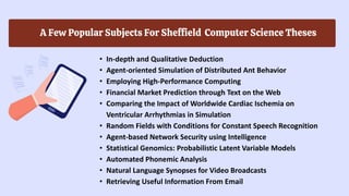 Computer Science Thesis Topics in Sheffield.pptx | Artificial ...