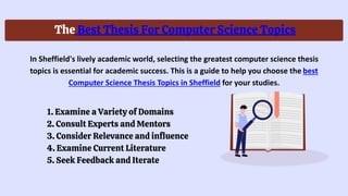 Computer Science Thesis Topics in Sheffield.pptx | Artificial ...