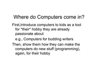 Computers & Programming for Creativity in Children | PDF