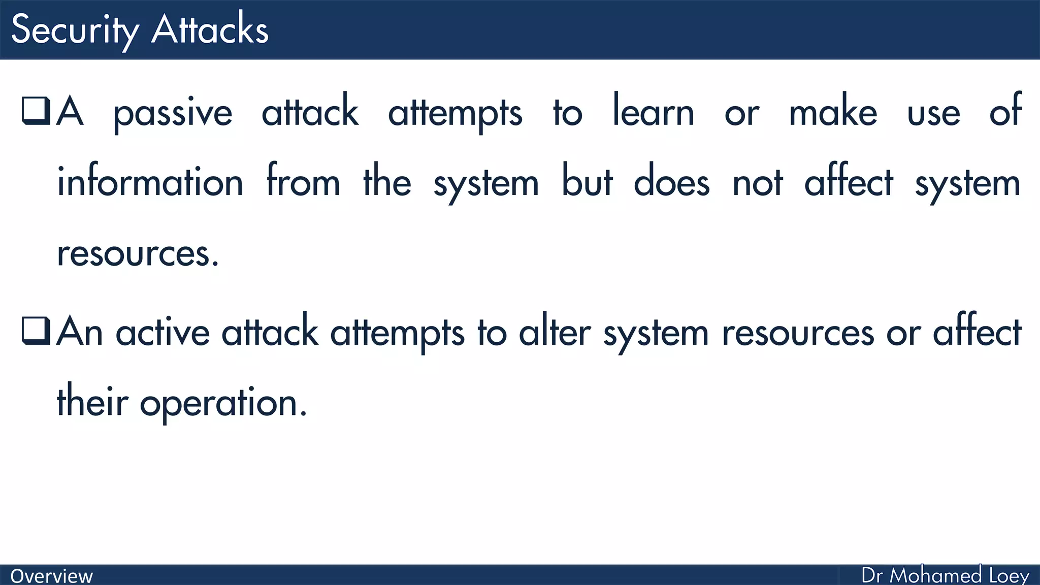 Computer Security Lecture 1 Overview Ppt 