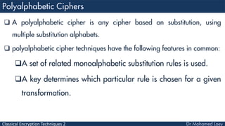 Computer Security Lecture 3: Classical Encryption Techniques 2 | PDF