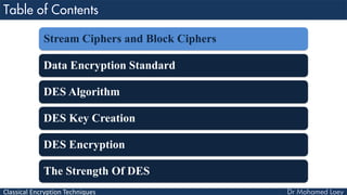 Computer Security Lecture 4: Block Ciphers and the Data Encryption ...