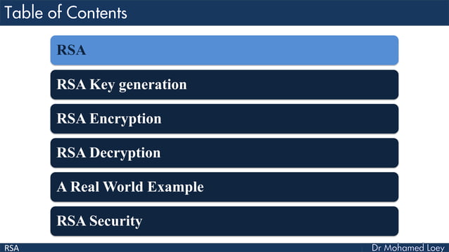 Computer Security Lecture 7: RSA | PDF | Computing | Technology & Computing