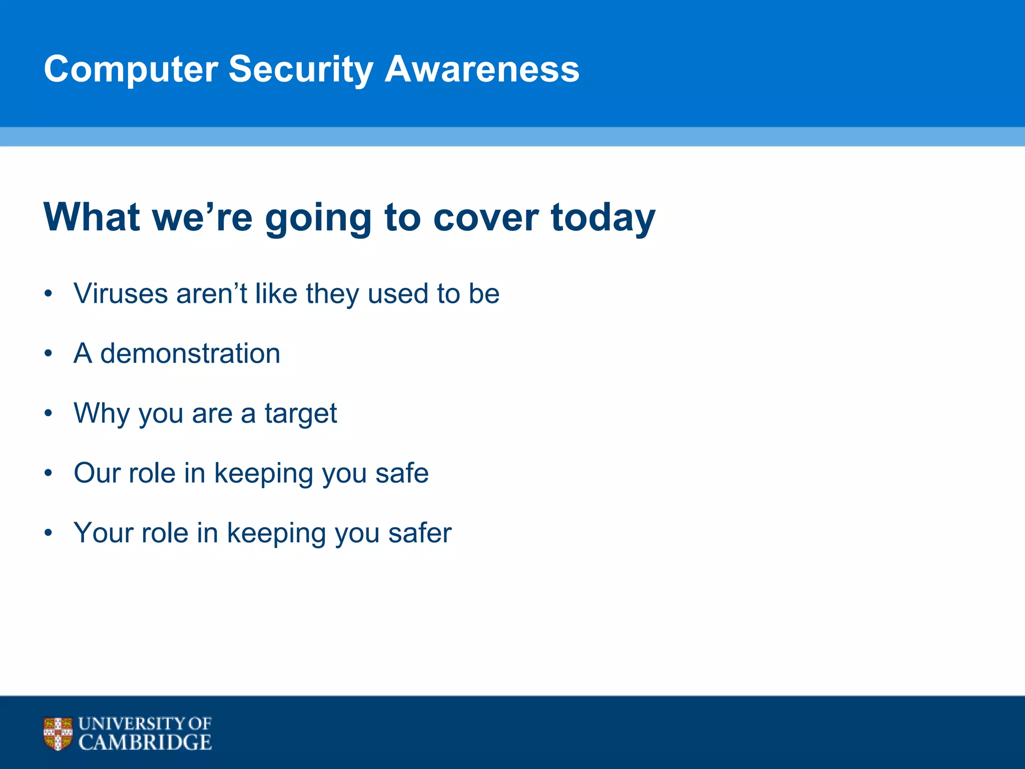 Computer security and awareness | PPTX