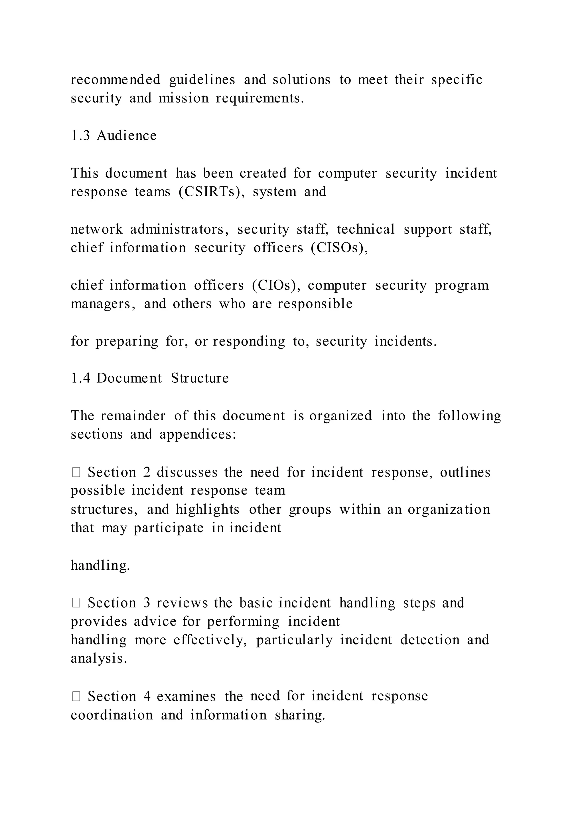 Computer Security Incident Handling Guide Recommendati | PDF