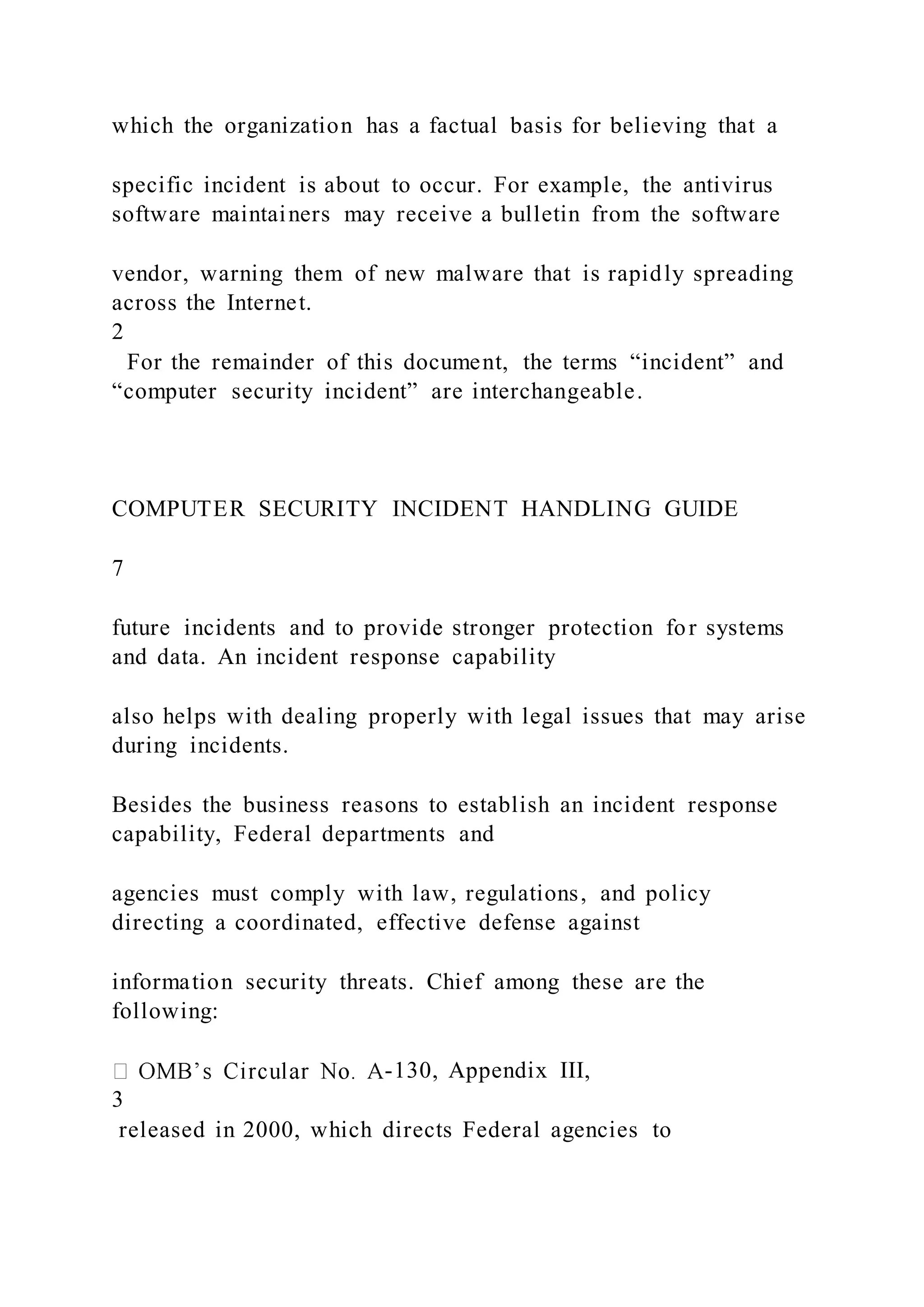 Computer Security Incident Handling Guide Recommendati | PDF