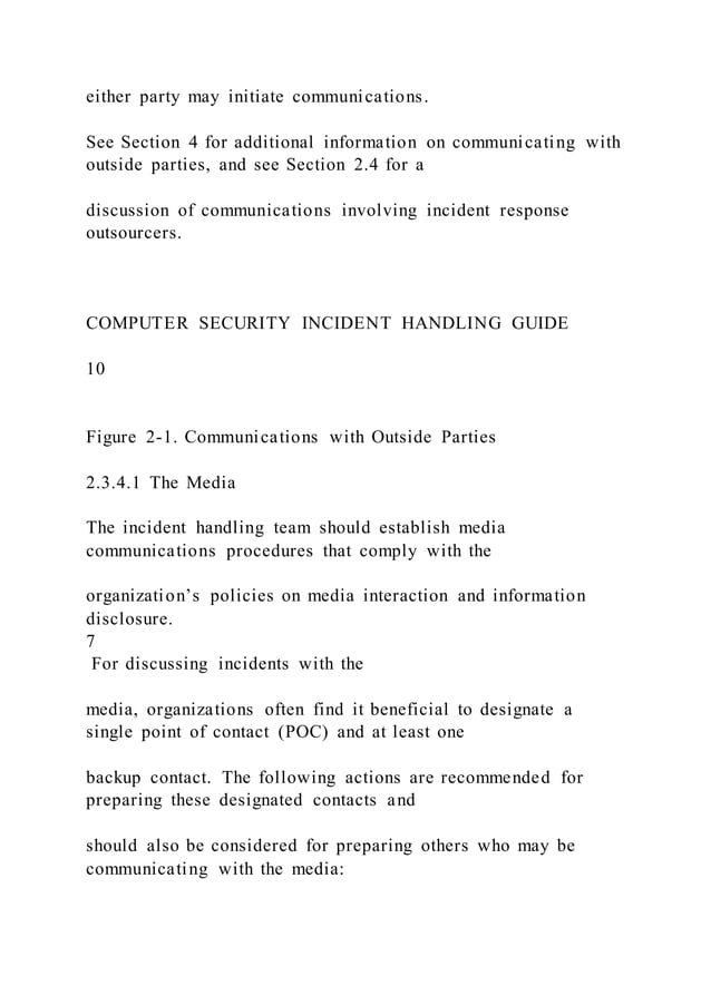 Computer Security Incident Handling Guide Recommendati | PDF