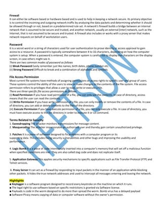 Computer/Cyber/IT Security MCQ Questions | PDF | Operating Systems | Computer Software and ...