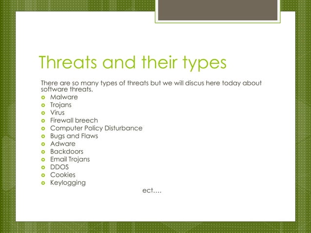 Computer security threats & prevention | PPTX | Computing | Technology ...