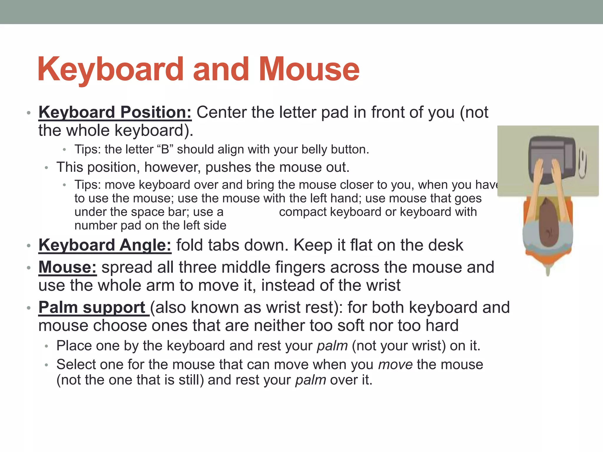 Computer set up ergonomics | PPTX