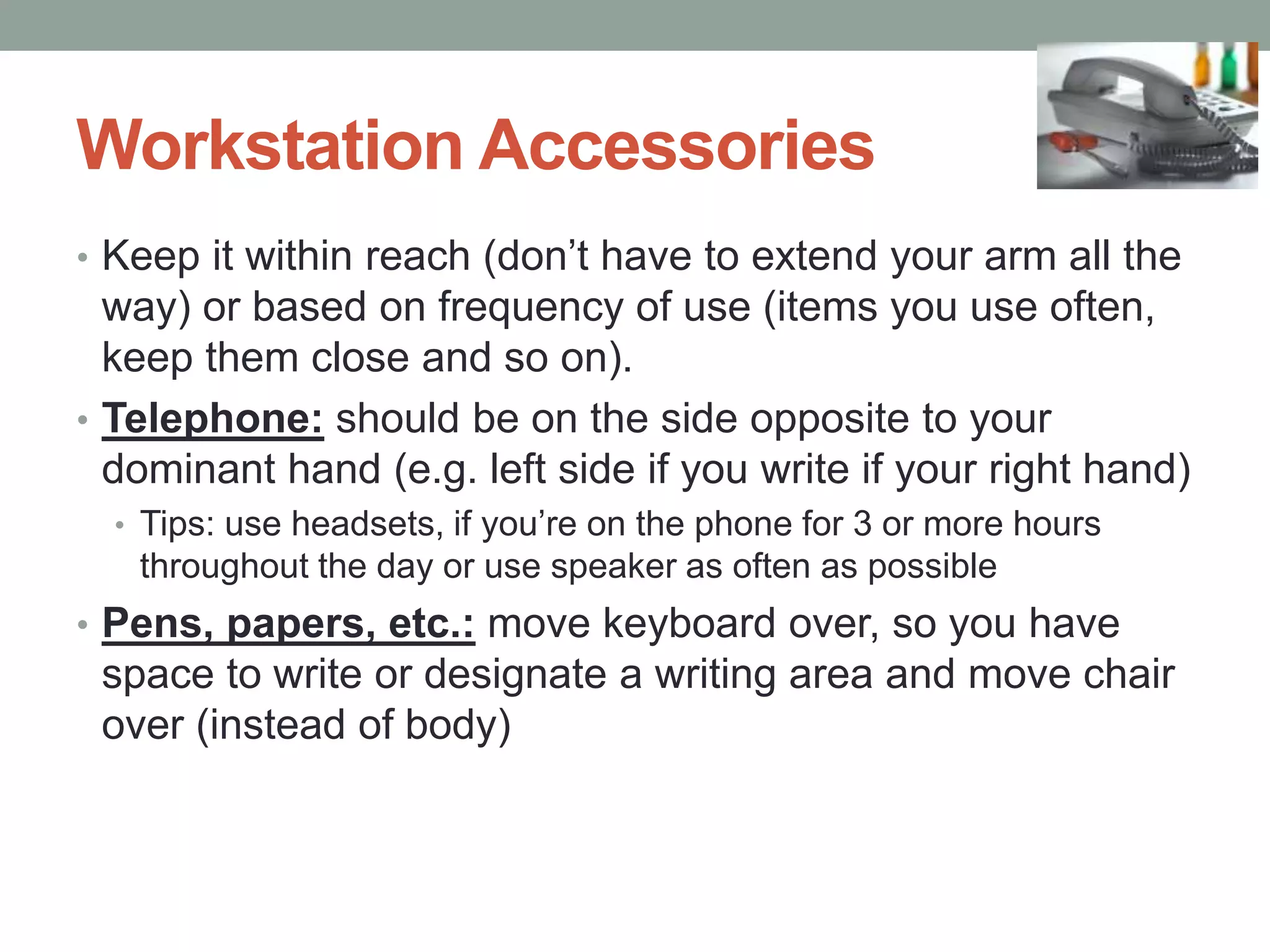 Computer set up ergonomics | PPTX