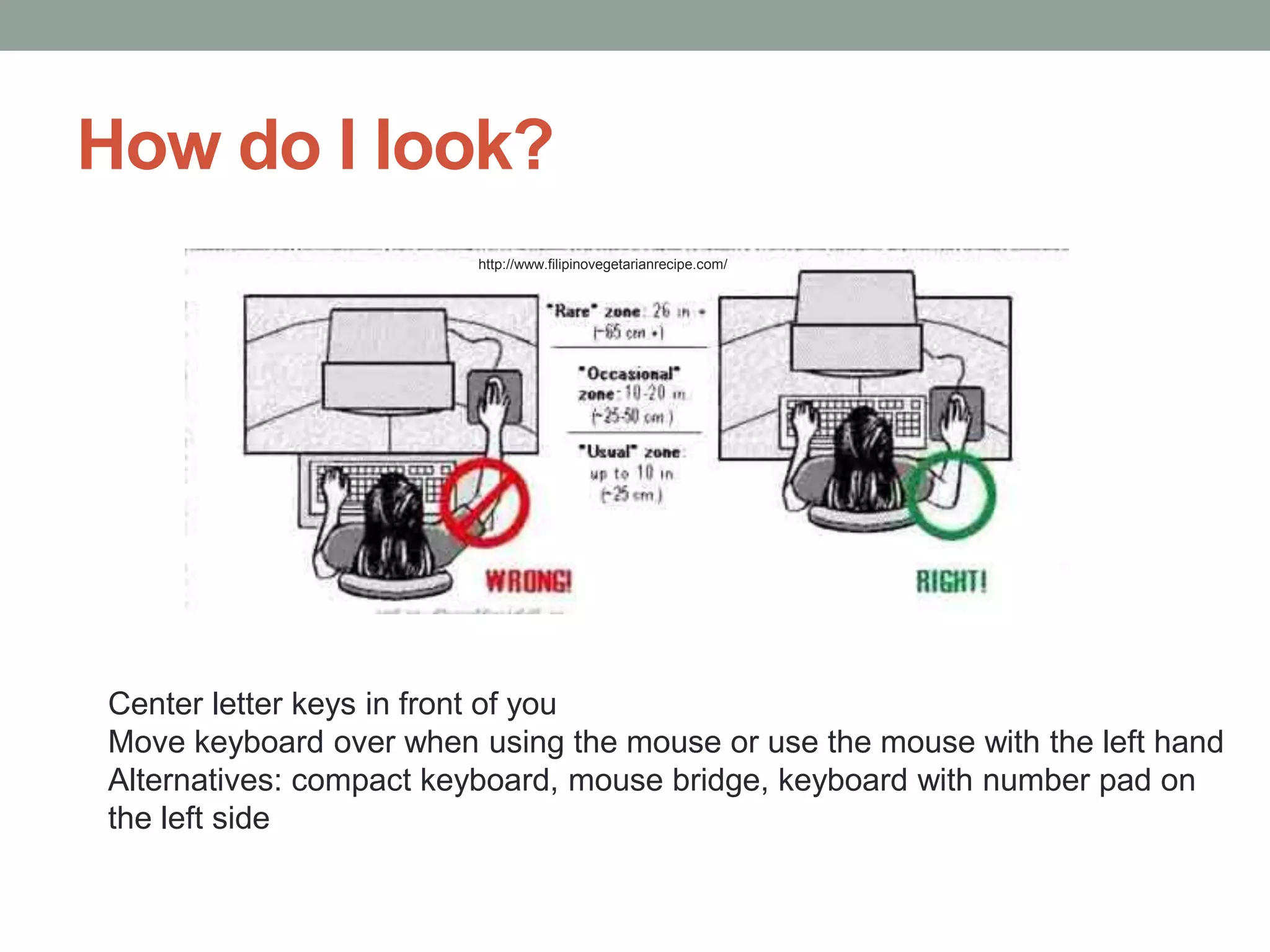 Computer set up ergonomics | PPTX