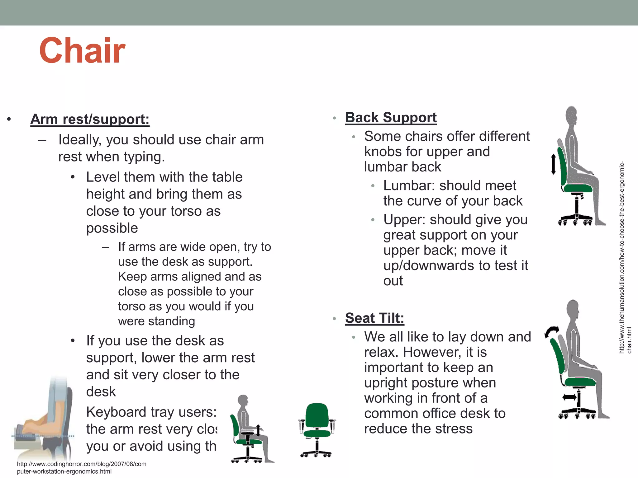 Computer set up ergonomics | PPTX