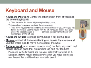Computer set up ergonomics | PPT