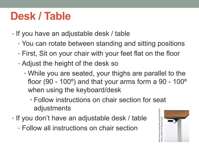 Computer set up ergonomics | PPT