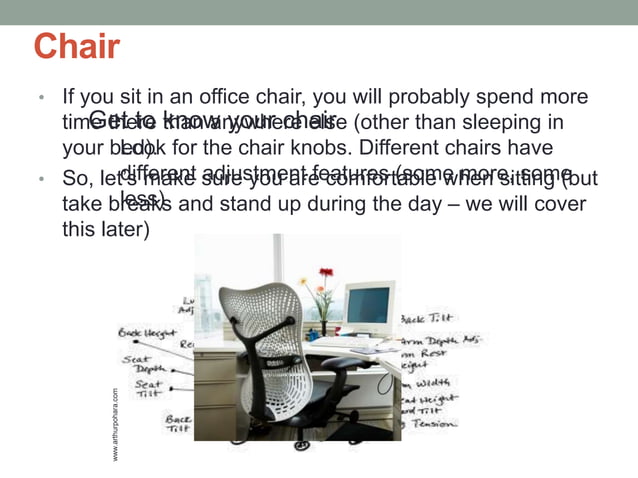 Computer set up ergonomics | PPT