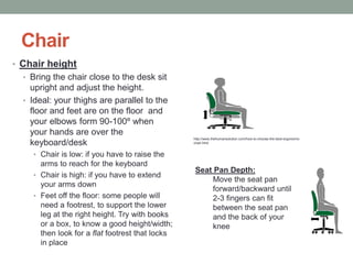 Computer set up ergonomics | PPT