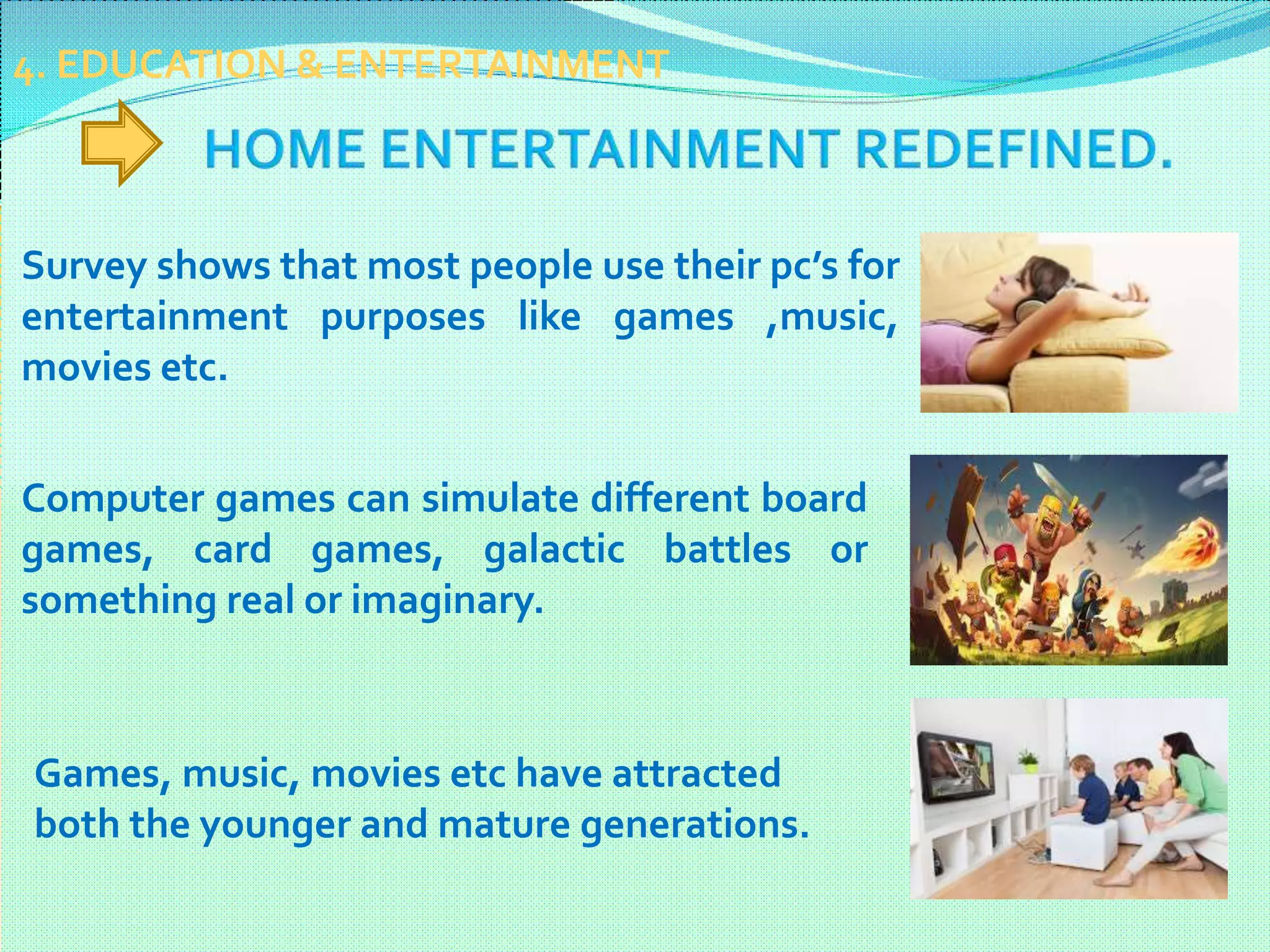 Uses/applications of computers at home | PPTX