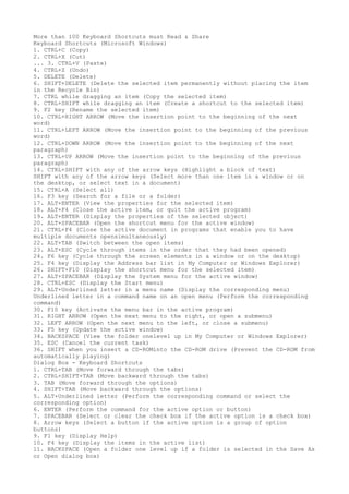 Computer short cut key | TXT