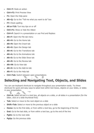 Computer Shortcut key A to Z (MS Word, Excel, PPT) | PDF