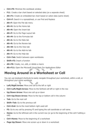 Computer Shortcut key A to Z (MS Word, Excel, PPT) | PDF