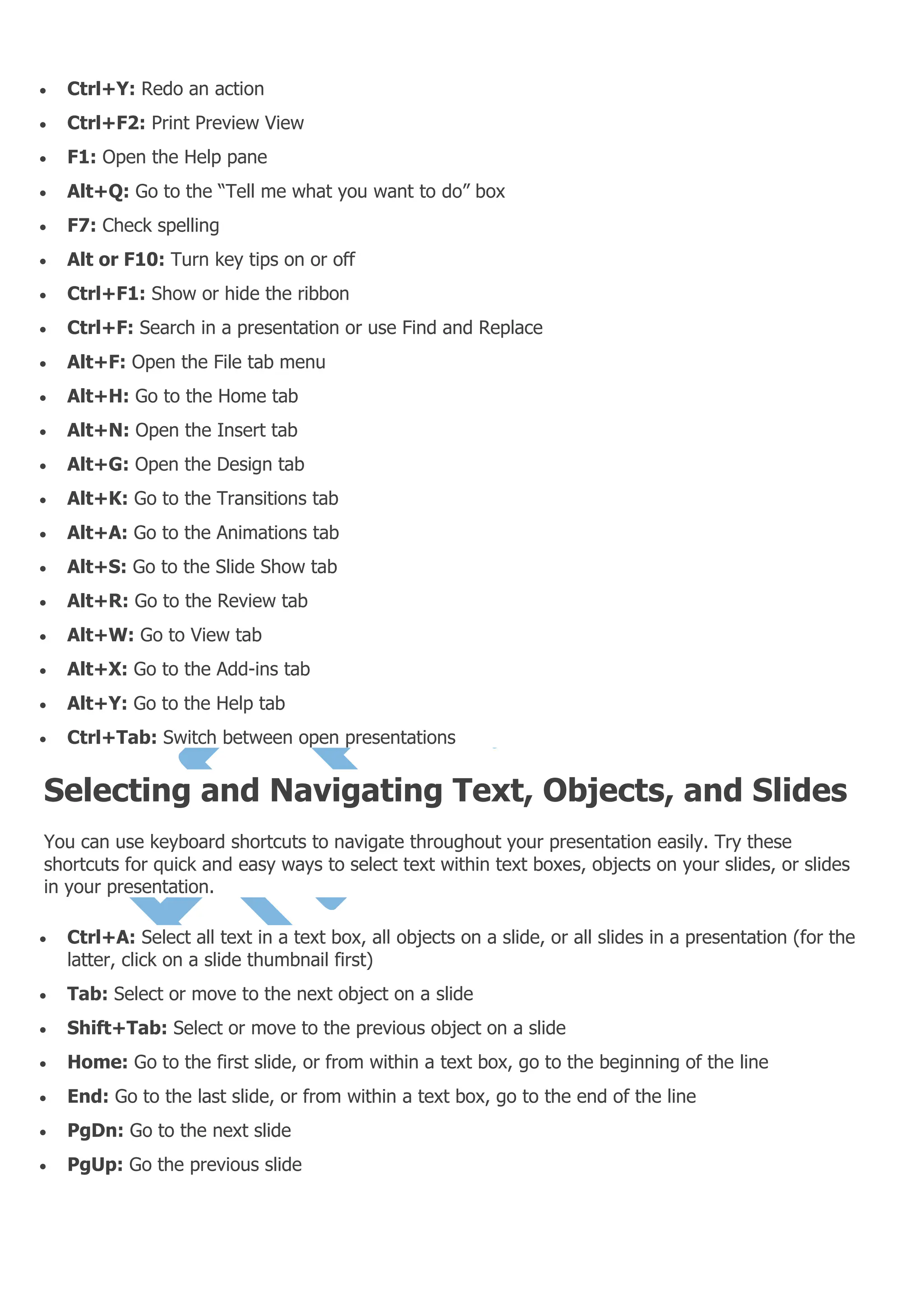 Computer Shortcut Keys A To Z Ms Word Excel Powerpoint Pdf