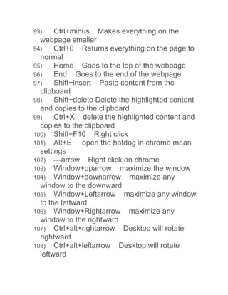 Computer shortcut keys | PDF