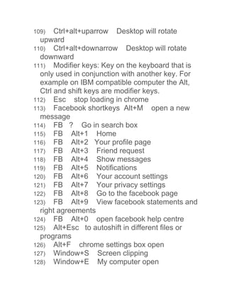 Computer shortcut keys | PDF