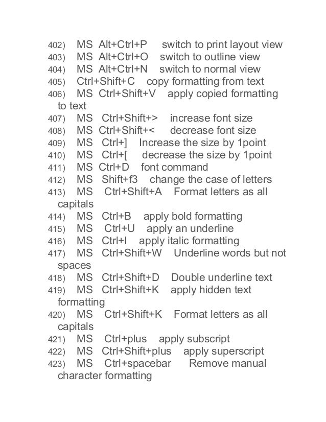Computer shortcut keys