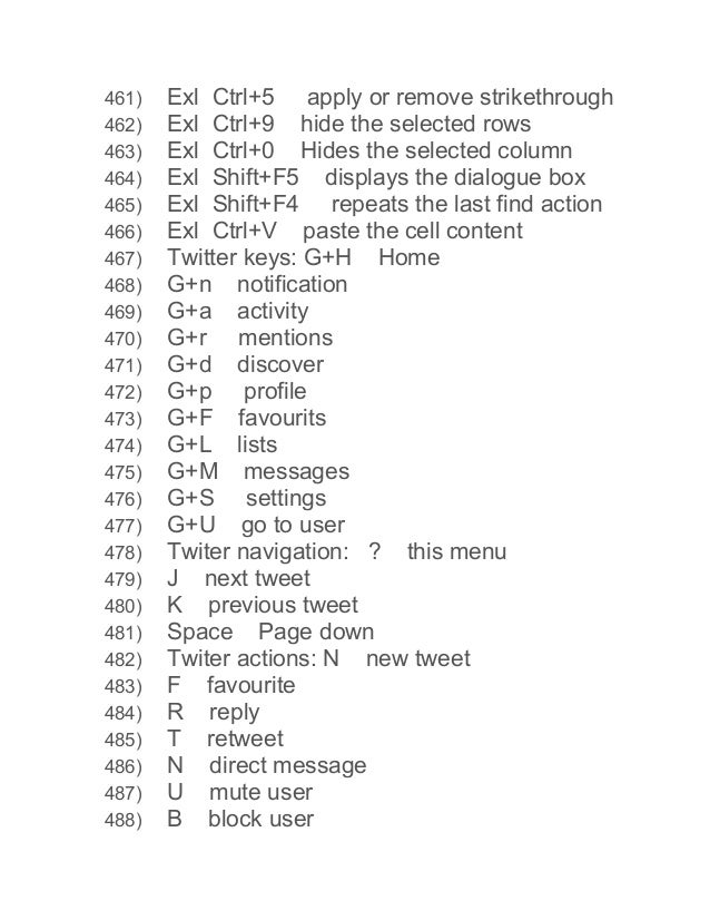 Computer shortcut keys