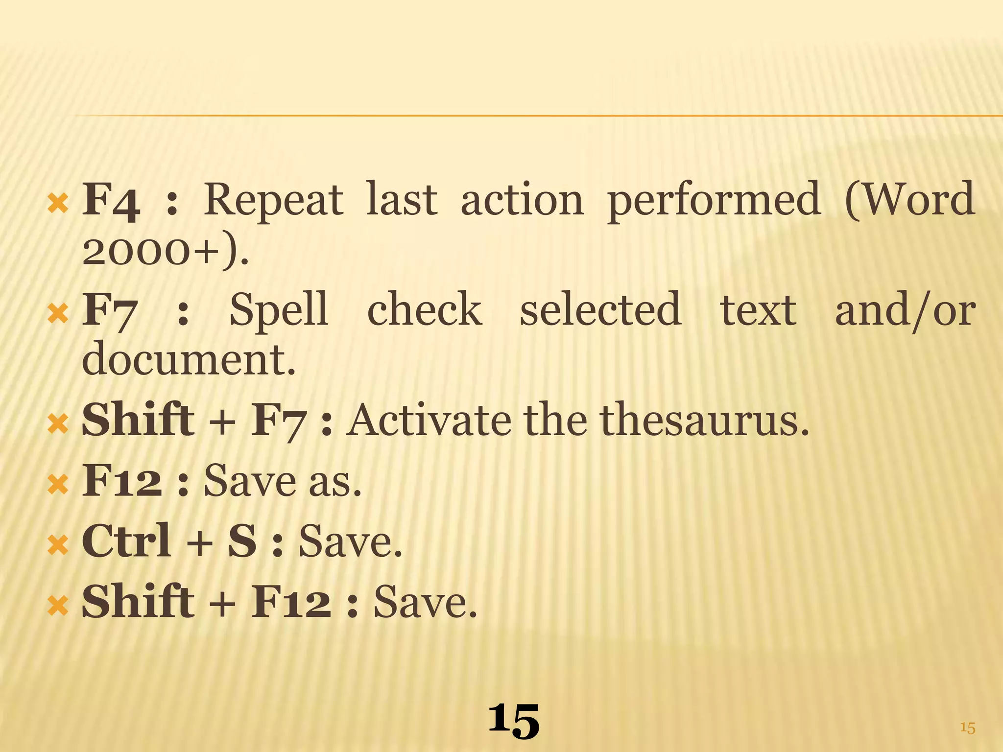 Computer shortcut keys | PPTX