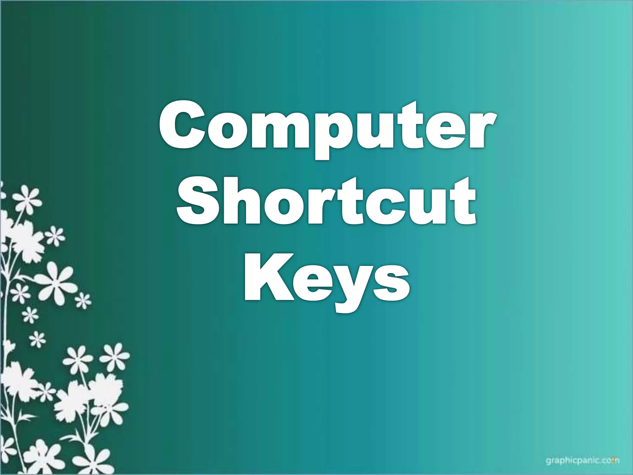 Computer shortcut keys | PPTX