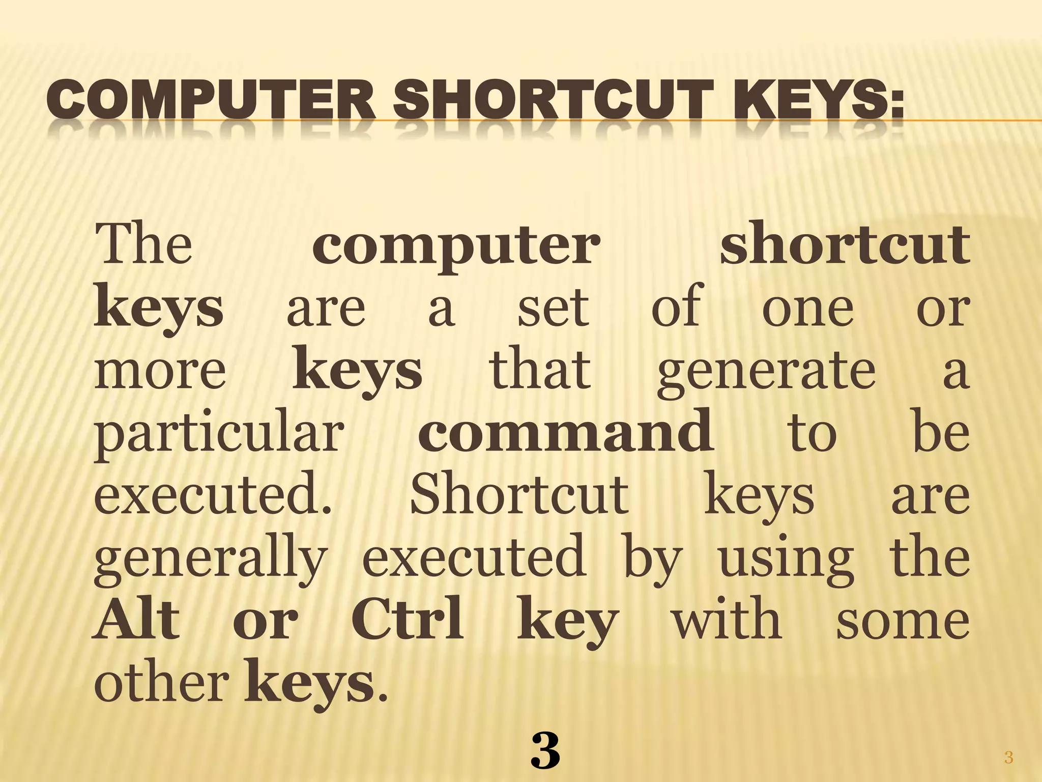 Computer shortcut keys | PPTX