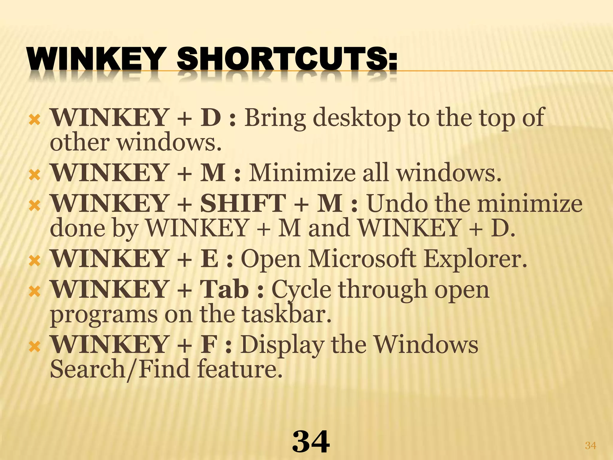 Computer shortcut keys | PPTX