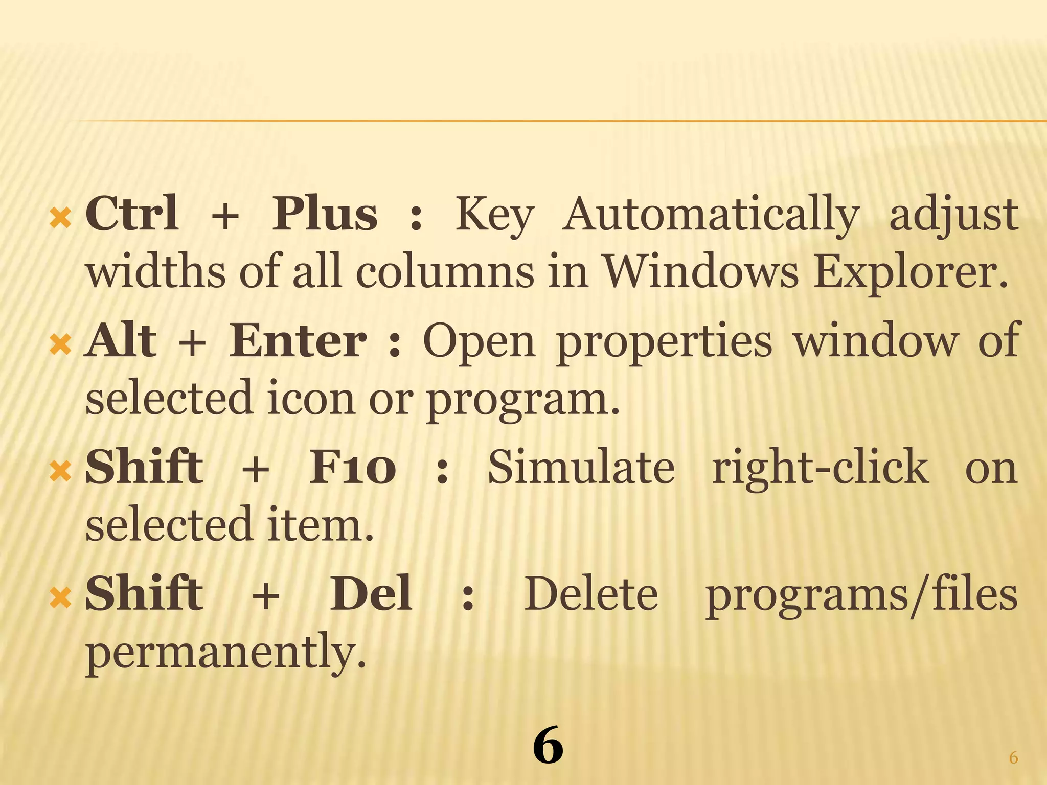 Computer shortcut keys | PPTX