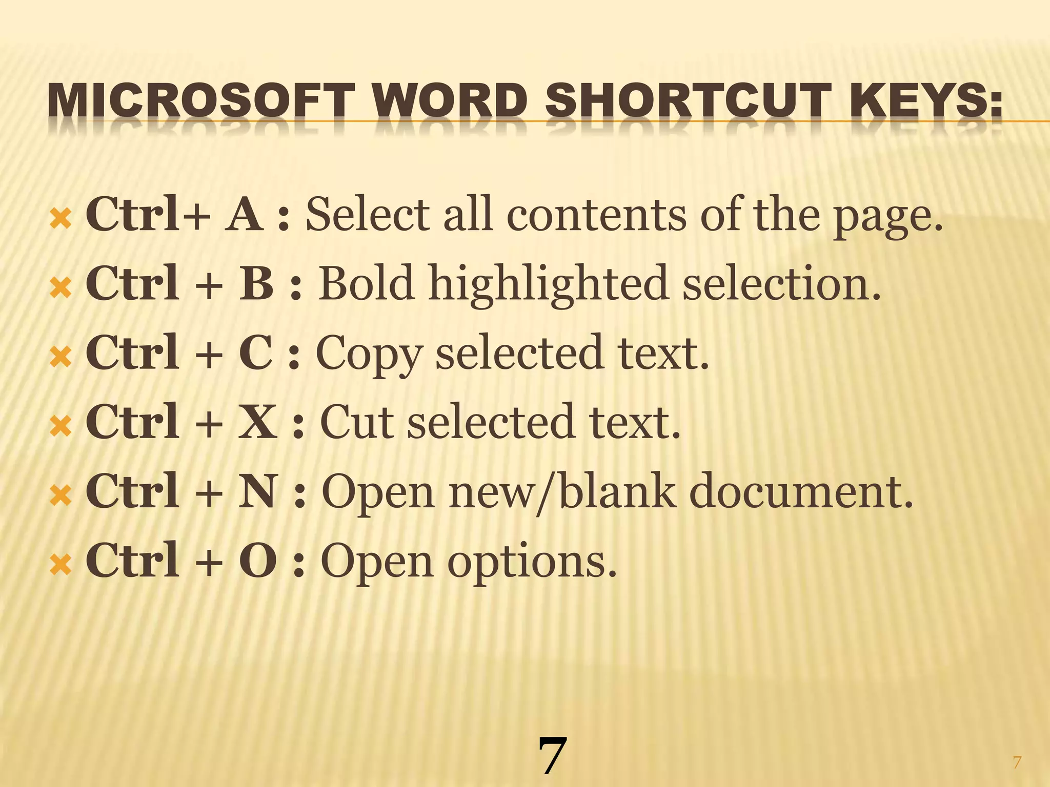 Computer shortcut keys | PPTX