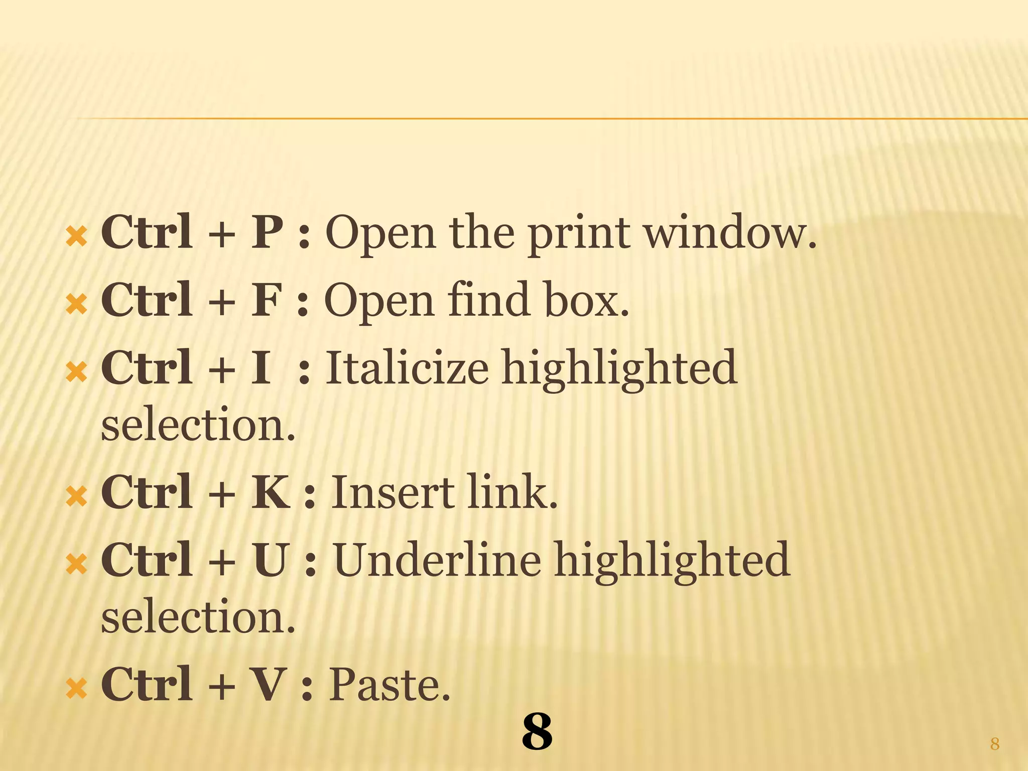 Computer shortcut keys | PPTX
