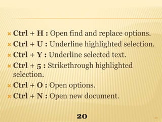 Computer shortcut keys | PPTX