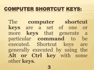 Computer shortcut keys | PPTX