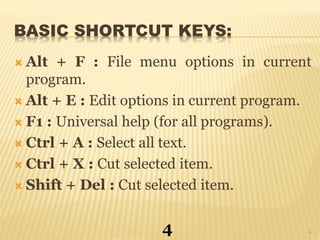 Computer shortcut keys | PPTX