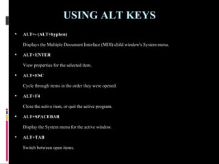 Computer shortcuts | PPT | Operating Systems | Computer Software and ...