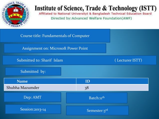 computer Assigment | PPT