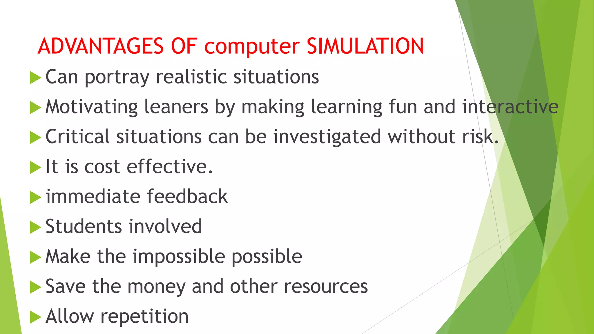 Computer simulation | PPTX | Computing | Technology & Computing